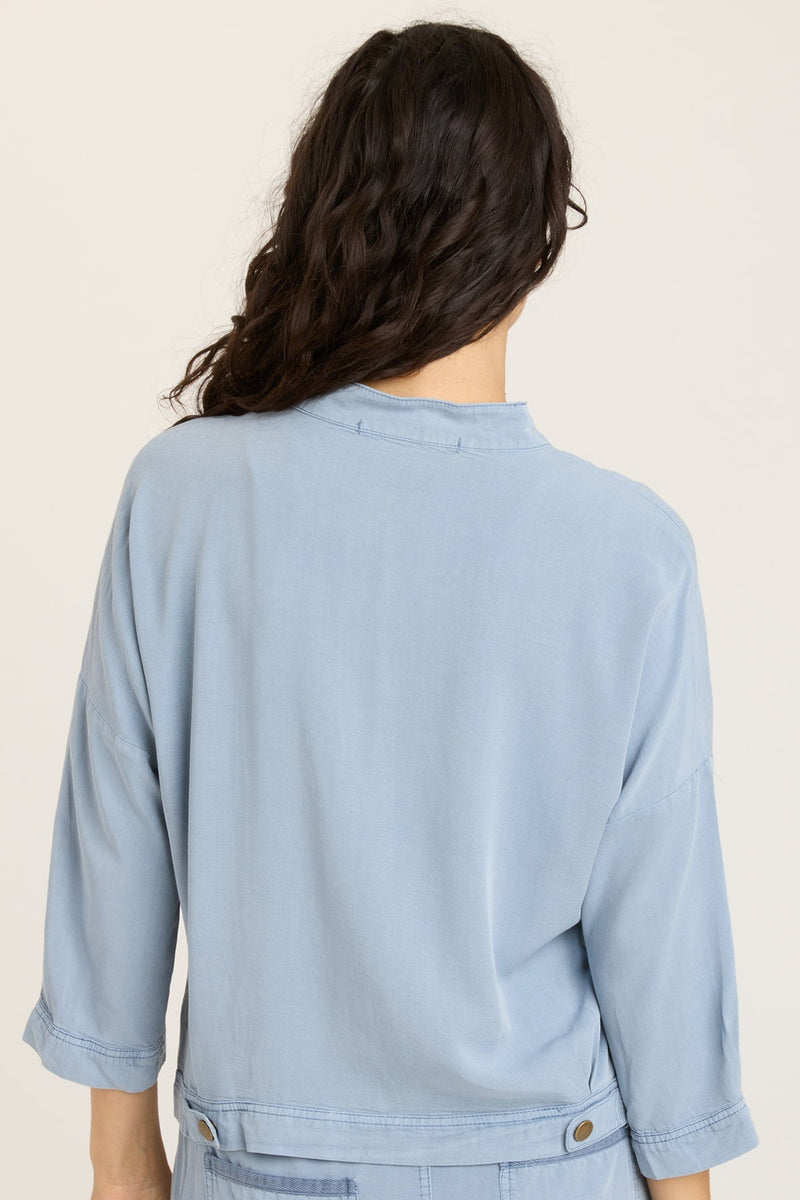 Twill Colbert Jacket in Orion Blue Pigment – XCVI